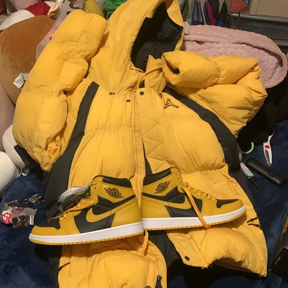 Jordan | Shoes | Air Jordan Retro Pollen And Jordan Puffer Jacket ...